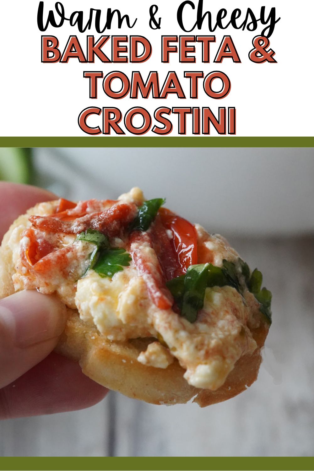 Baked Feta Tomato Crostini