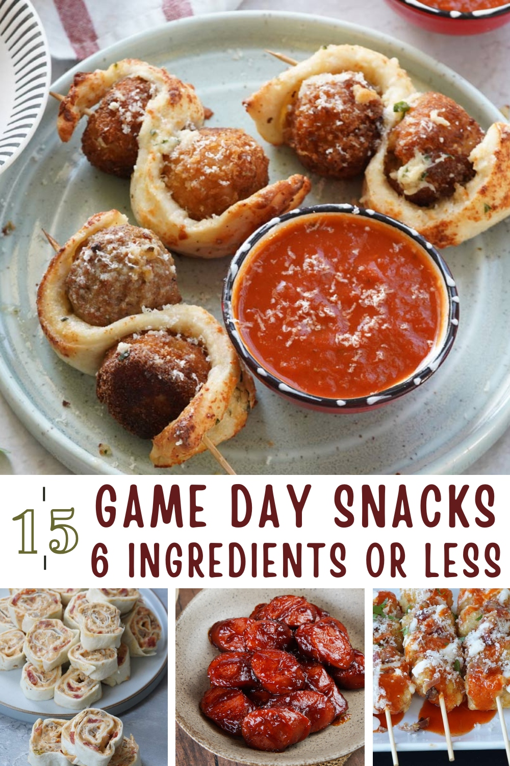 15 Easy Game Day Snacks with 6 ingredients or Less
