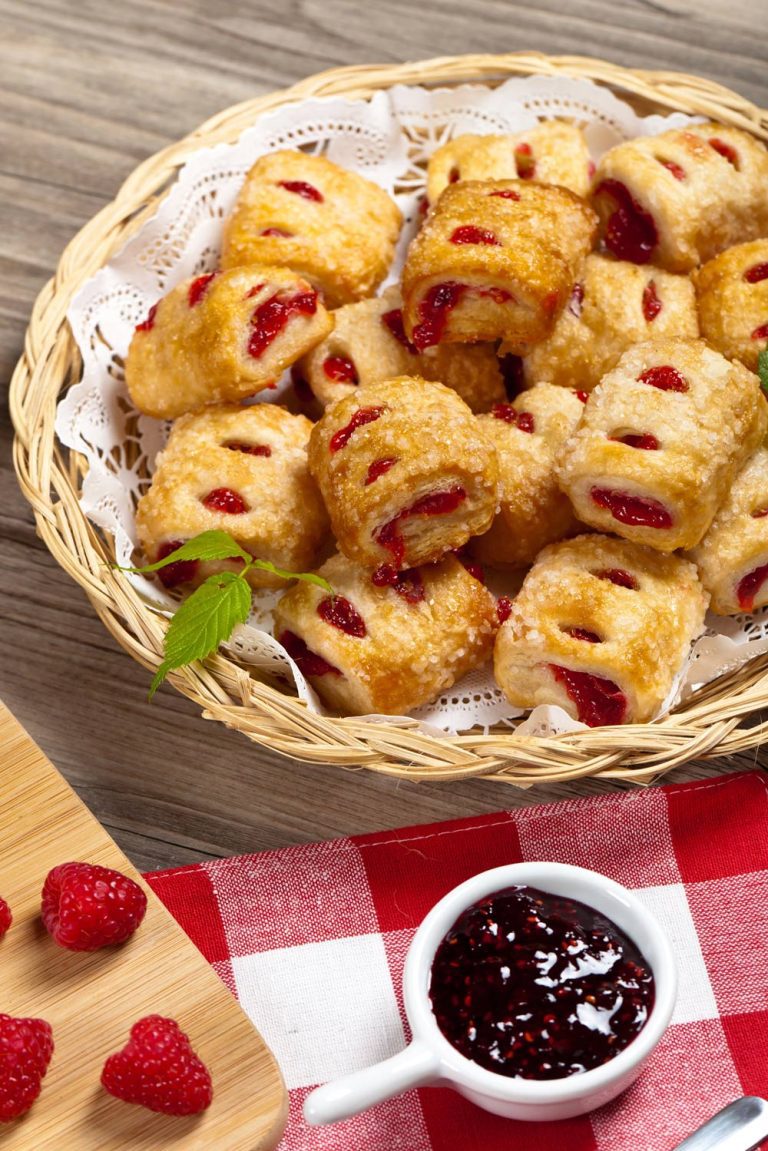 Raspberry Puff Pastry Bites